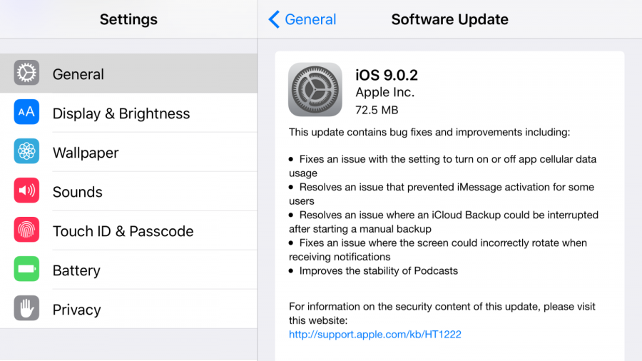 有問題立即修補，Apple 推出 iOS 9.0.2 同時封鎖舊版本降級！ - Qooah