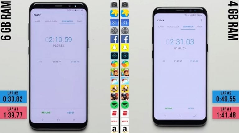 Galaxy S8(4GB) 比拼 S8+(6GB) 開App速度, 竟然後來居上!! - Qooah