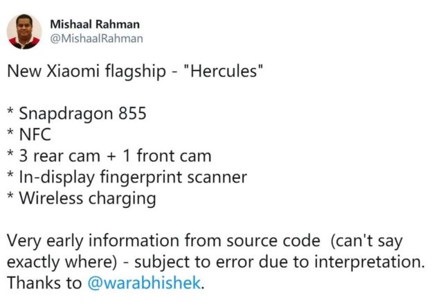 配備 Snapdragon 855 + GPU 超頻，疑似 小米MIX 4 規格曝光 - Qooah