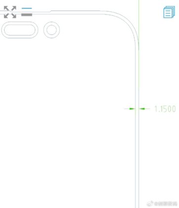 iPhone 16 Pro Max CAD 圖，1.15mm，全球最窄屏幕邊框 - Qooah